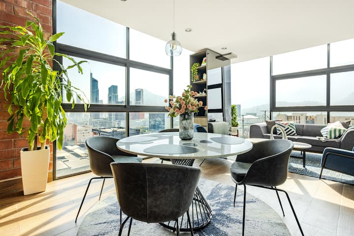 Modern 2br/2ba With Panoramic Views In San Pedro - Monterrey