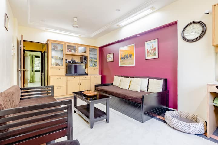 Airy White   Bedroom Wifi 24/7 Carter Rd Bandra W - Mumbai