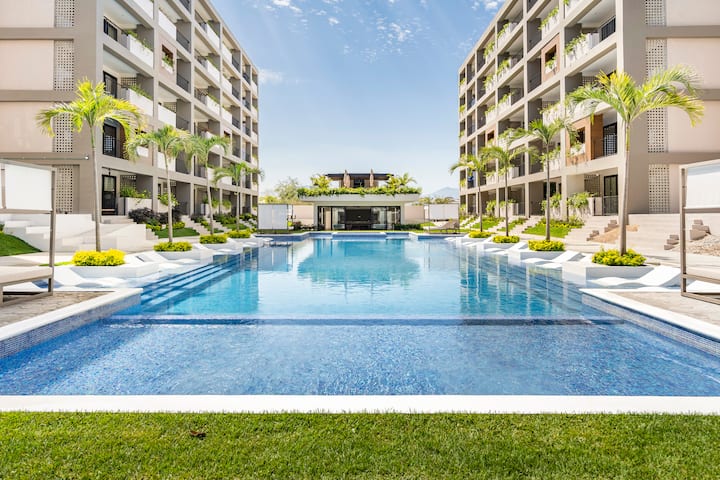 Depto. Moderno Pb A Pasos De La Alberca +Balcón - Nuevo Vallarta