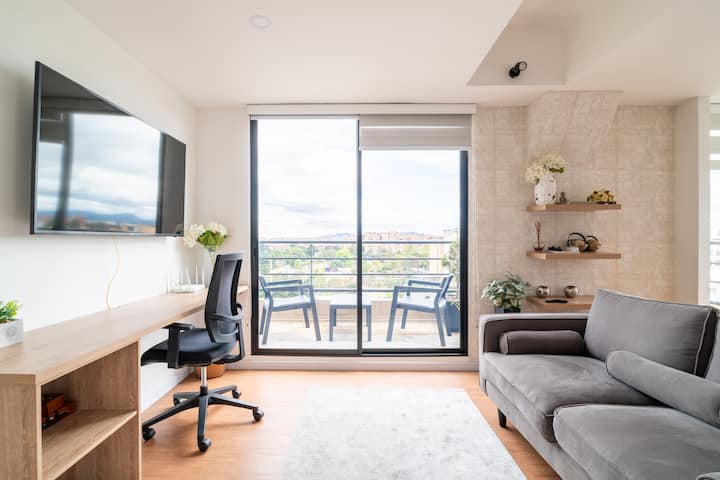 Gh |New - Modern 1br Flat With Terrace - Bogotá