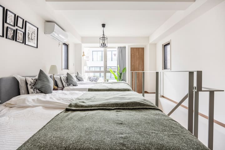 上野駅徒歩5分[シングル8台ソファ-ベッド2台]1ldk2部屋 - Akihabara