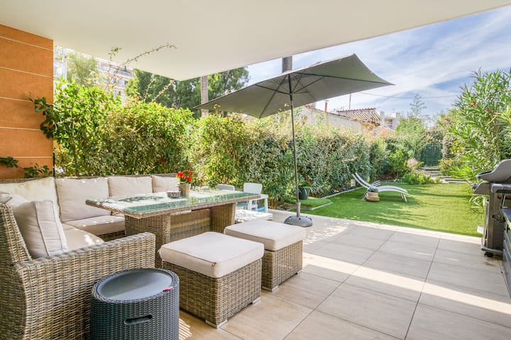 Peaceful New Apt With Garden, Pool, 300 M To Beach - Plage de la Batterie