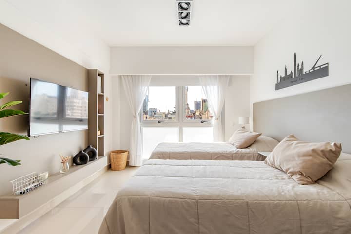 Calido Depto. Bsas. Vista A La Ciudad/piso 12 - 