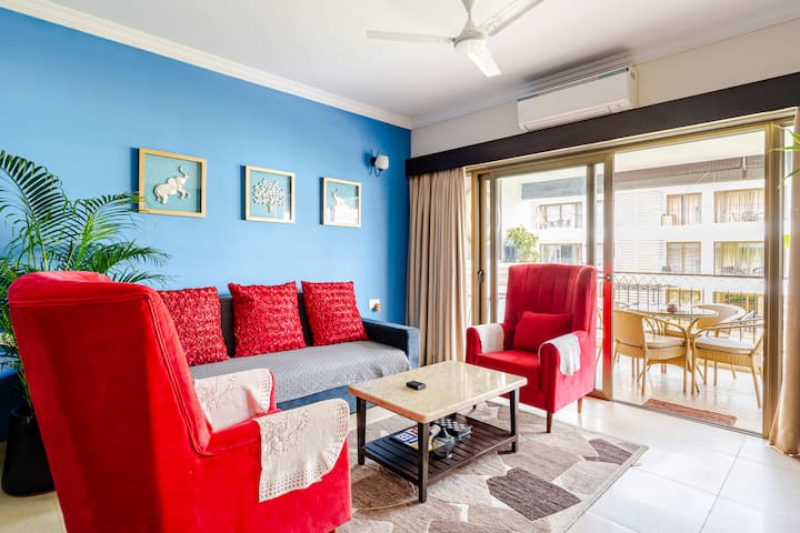 Poolview Retreat 1bhk / Large Pools/sauna/jacuzzi - Goa