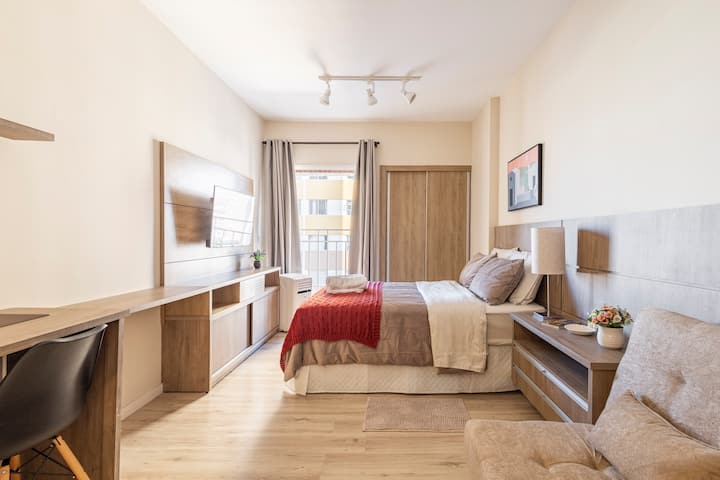 Studio 410 Moderno Completo No Centro-living Smart - Curitiba