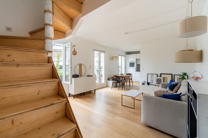 Duplex 2 Chambres Avec Terrasse Ensoleillée - Montreuil
