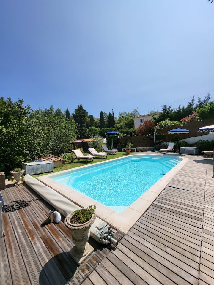 Piscine, Jardin, Calme,7 Pers, Famille. Cagnes/mer - St-Laurent-du-Var