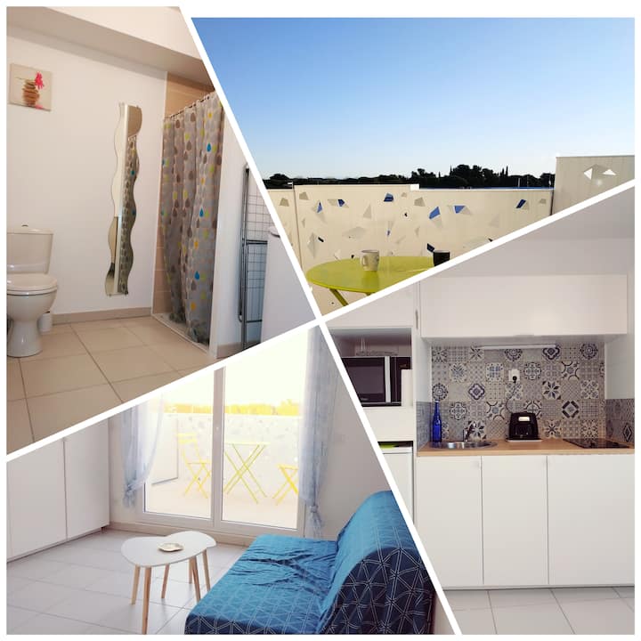 Studio 1 * Sur Axe Montpellier Palavas Prox Tram - Lattes