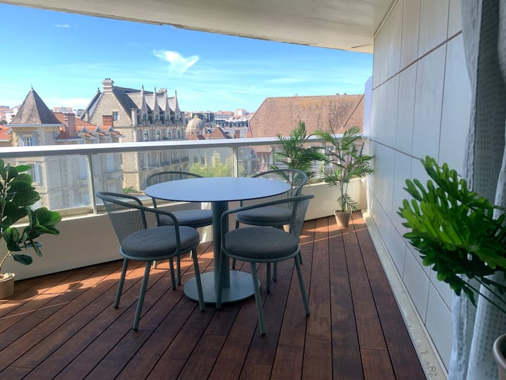 Studio Terrace At The Foot Of Miramar Beach - Biarritz
