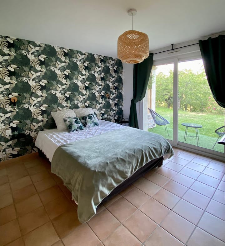 Charmante Chambre Meublée "Tropic" Avec Piscine - Oraison