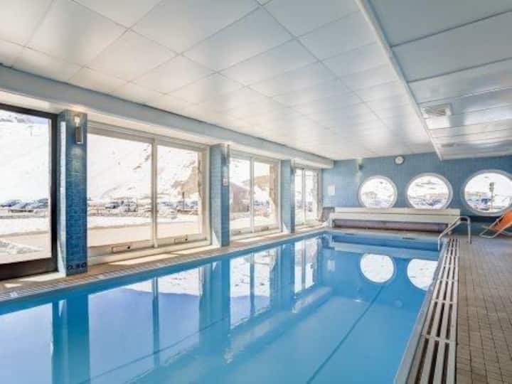 Studio 3 Couchages Draps Et Piscine Val Claret - Val Claret