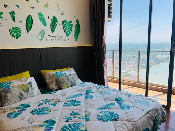 Tropical Seaview 2 Bedroom•free Parking&wifi•town - Malacca