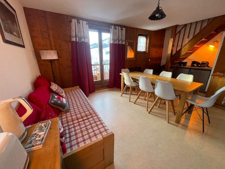 Grand Duplex Avec Balcon 8 P Face Aux Pistes - Saint-Sorlin-d'Arves