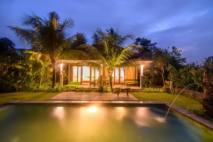2br Private Pool Villa Kitchenette Ricefield View - Bali