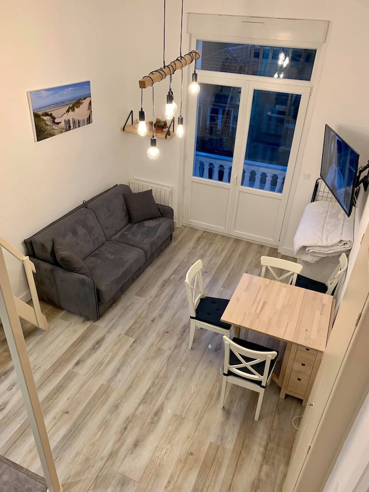 Studio Cosy 2 Pers En Plein Centre Avec Balcon - Merlimont