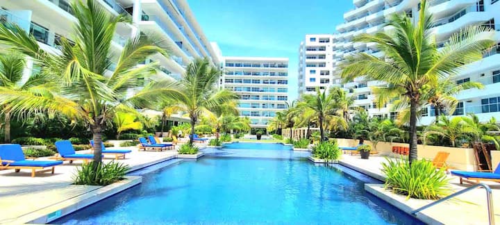 Luxury Apartment In Morros Epic: Lake View & Beach - Cartagena