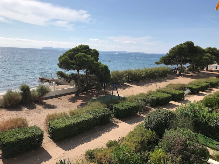 T3, 45m2 Face à La Mer 6 Pers. Plage Privée - Hyères