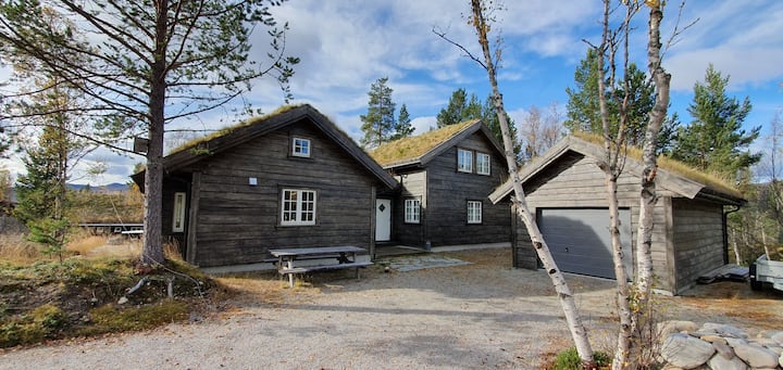 Charming Montain Cabin- Stor Ny Hytte I Rolig Felt - Norwegen