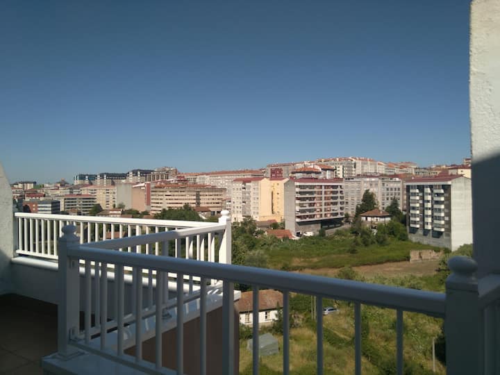 ÁTico Acogedor De Dos Habitaciones Y Gran Terraza - Vigo