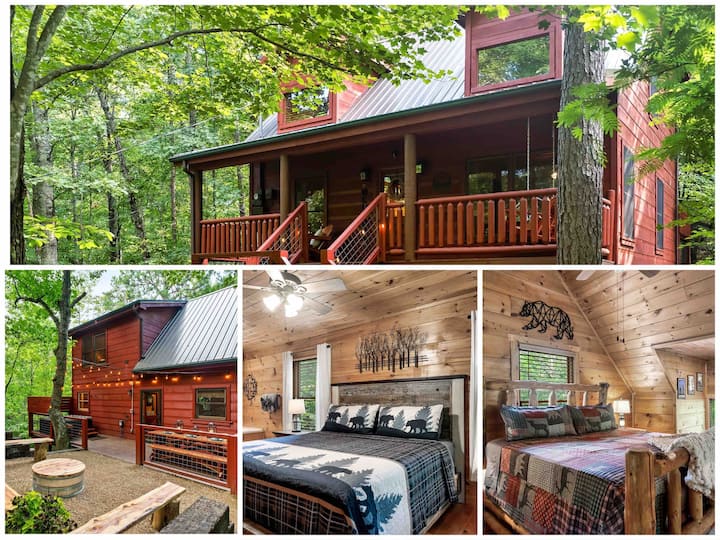 Fire Pit! King Beds! Hot Tub! Cozy Cabin - Gatlinburg, TN