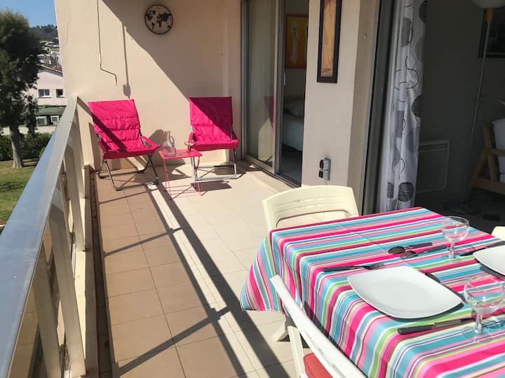 Golfe Juan - Plages A Pied- 2pièces 40m2 /Terrasse Sud 12m2 - Vallauris
