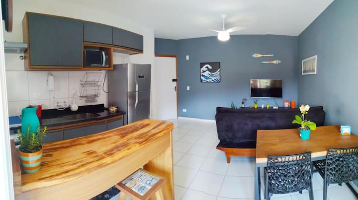 Apto Arejado, Linda Vista, 5• Andar, 700m Do Mar! - Ubatuba