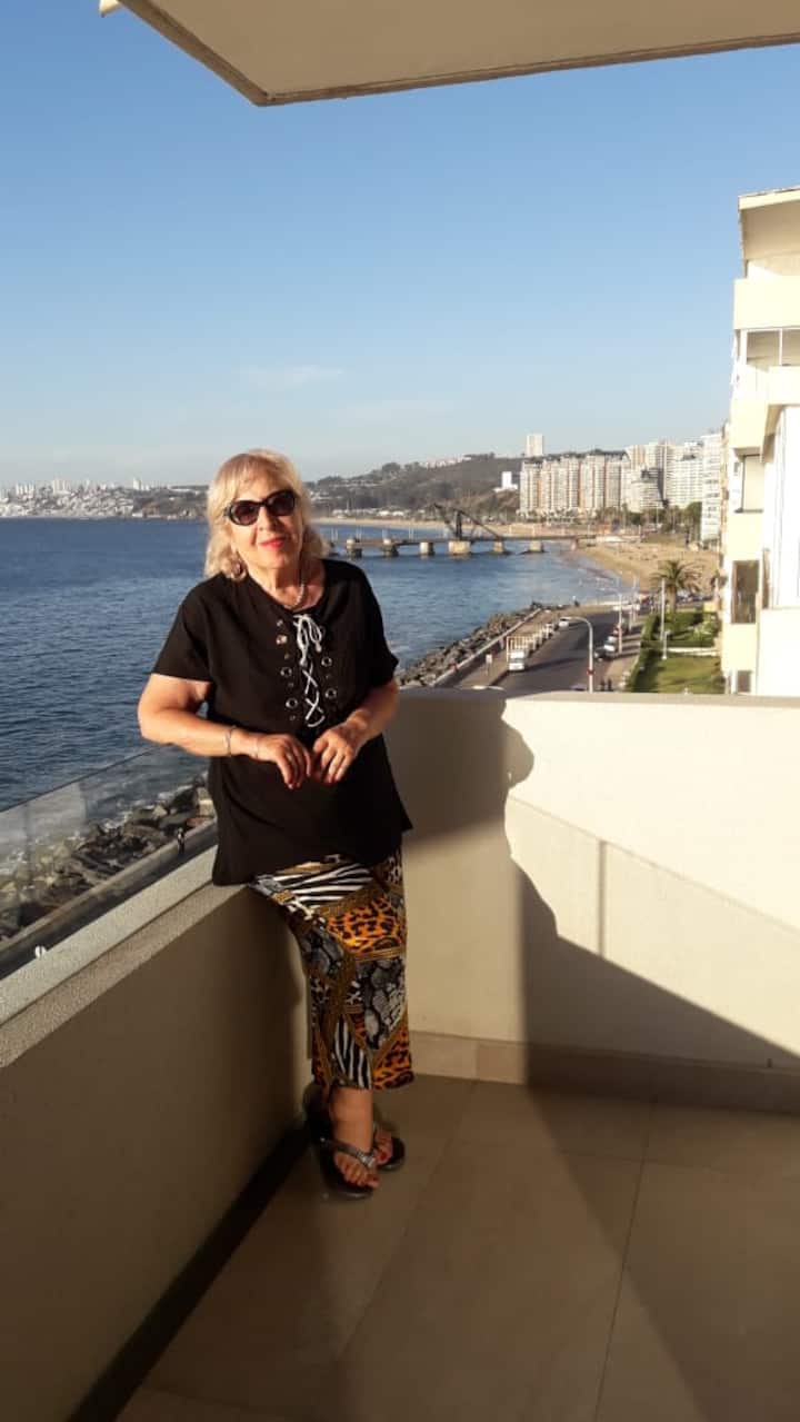 Moderno Depto. Familiar Frente Al Mar. 2 Cocheras. - Viña del Mar