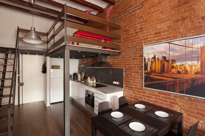 Stylish 1-bedroom Loft Apartment/downtown Bcn - Barcelona
