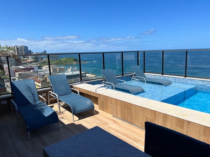 Apartamento 8 Aconchegante No Smart Farol Da Barra - Barra, Brazil