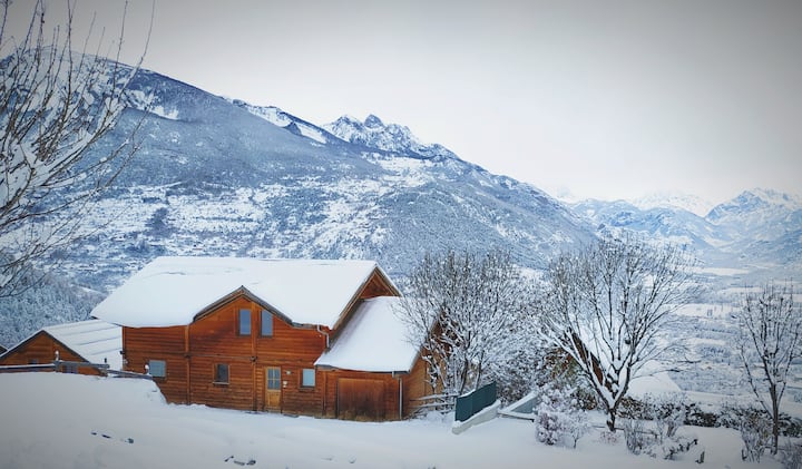 Grand Chalet En Bois, 21 Personnes - Risoul