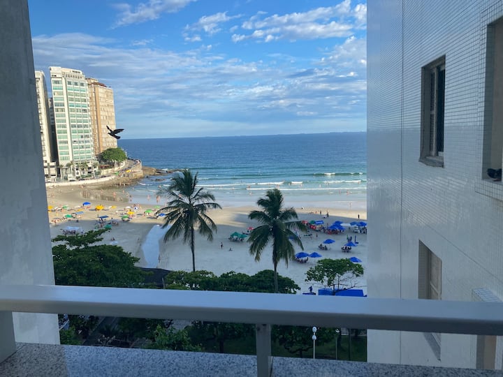 Lindo Apto Em Frente Ao Mar! Pé Na Areia - Guarujá