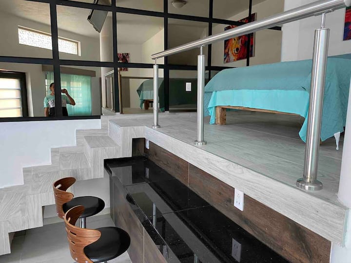 Hermoso Loft Completo En Coto, Aire Acondicionado - Tonalá