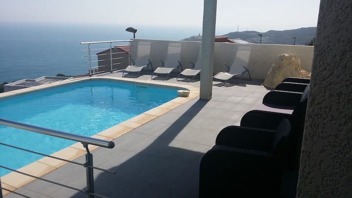 Villa Avec Vue Panoramique Sur La Mer Piscine - Cerbère
