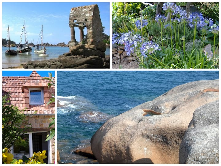 Ploumanach Les Pieds Dans L'eau - Plage Saint Guirec