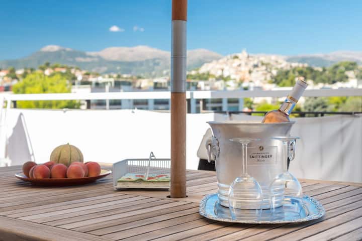 Huge,beautiful Terrace And Privat Parking - Cagnes-sur-Mer