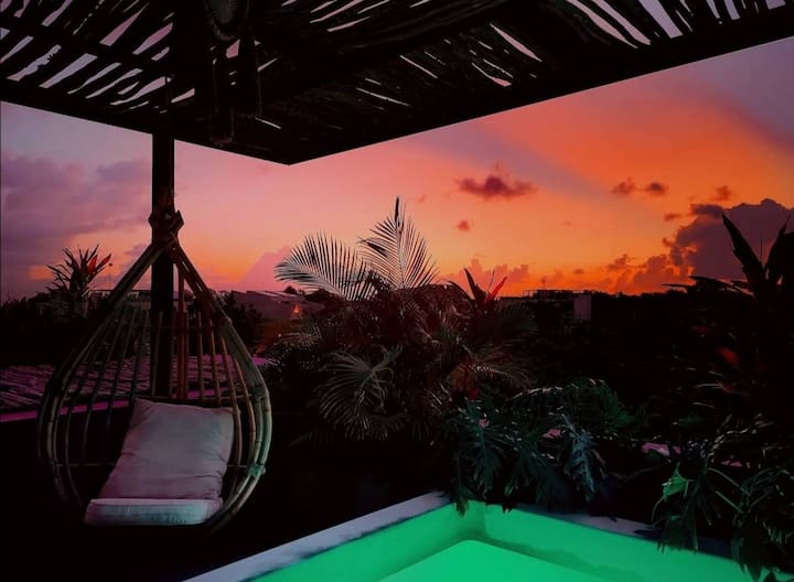 Amazing Loft 2 Levels Private Pool & Gym La Veleta - トゥルム