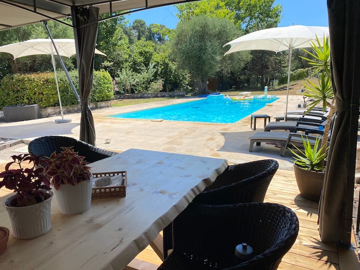 Family Villa With Pool And A/c  In Antibes - Vallauris