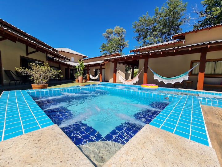 Casa Sol De Bonito, Com 6 Suítes, Piscina E Hidro. - Bonito