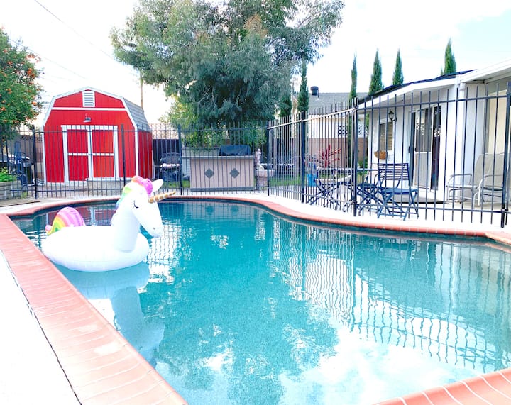 ⭐️ 🌸Cheerful Pool House 🏊🏼‍♀️ Near Disneyland And Knott - Anaheim