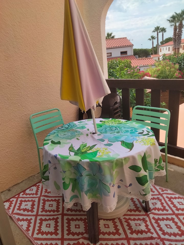 Studio Dans Résidence Calme Avec Parking - Le Barcarès