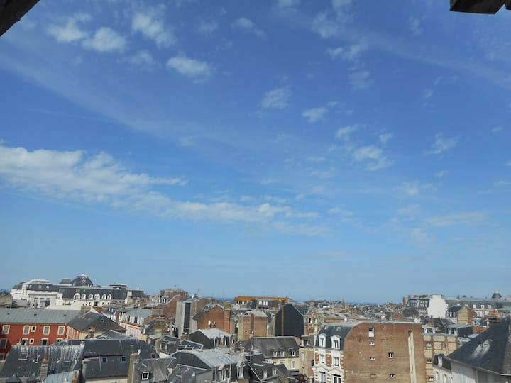 2 P Centre-ville,aperçu Mer, Vue Dégagée,5mn Plage - Deauville