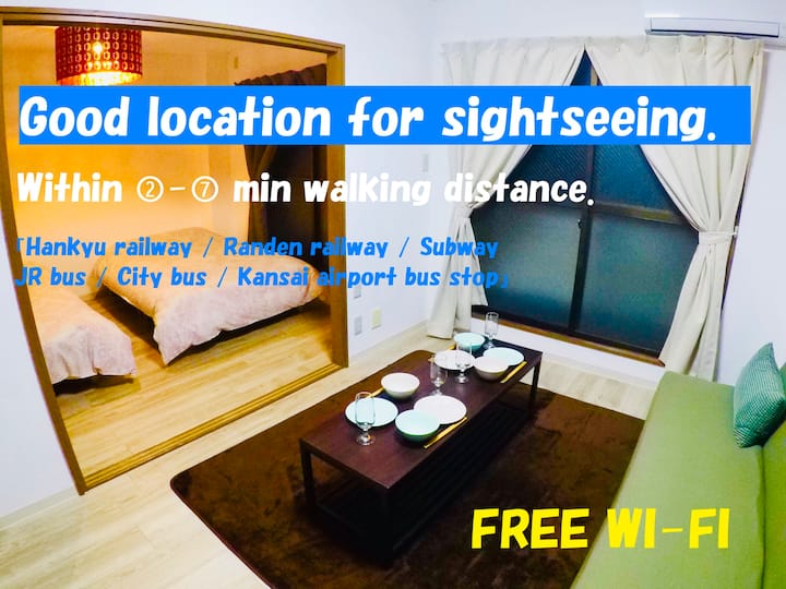 2-b Central Kyoto Cozy&comfy Bedroom Apt.free Wifi - Kyoto