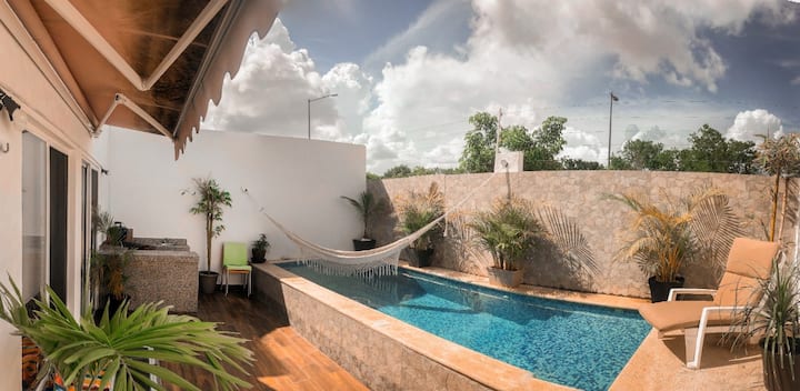 Casa Malesso 8min De La Playa Y 5tave Alberca Priv - Playa del Carmen