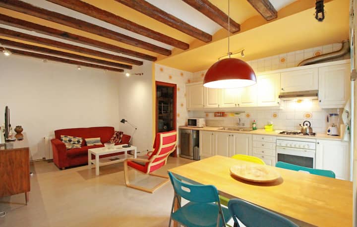 Spacious Cozy Apartment By Las Ramblas - Barcelone