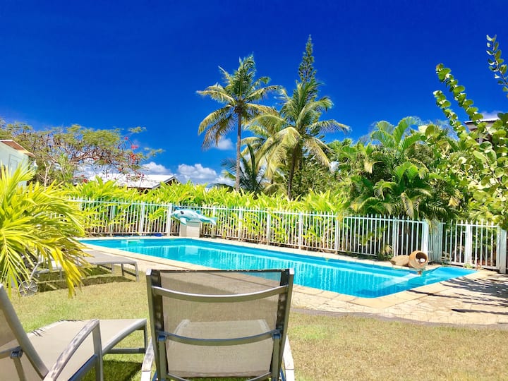Bungalow D1 Les Pieds Dans L Eau Spa Piscine Surf - Guadalupe