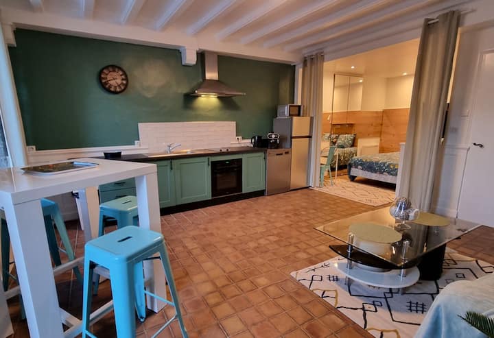 Studio 2 En Rez De Jardin Dans Maison - Challes-les-Eaux