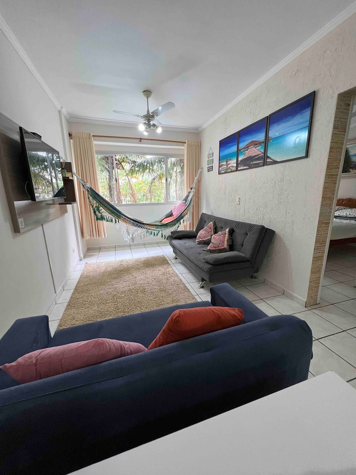 Apê Super Arejado A 6min Do Tombo.ideal P Família - Guarujá