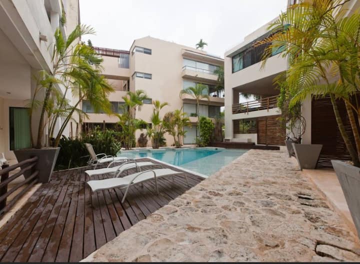 Quiet Poolside Condo,sleeps 6 - Puerto Aventuras