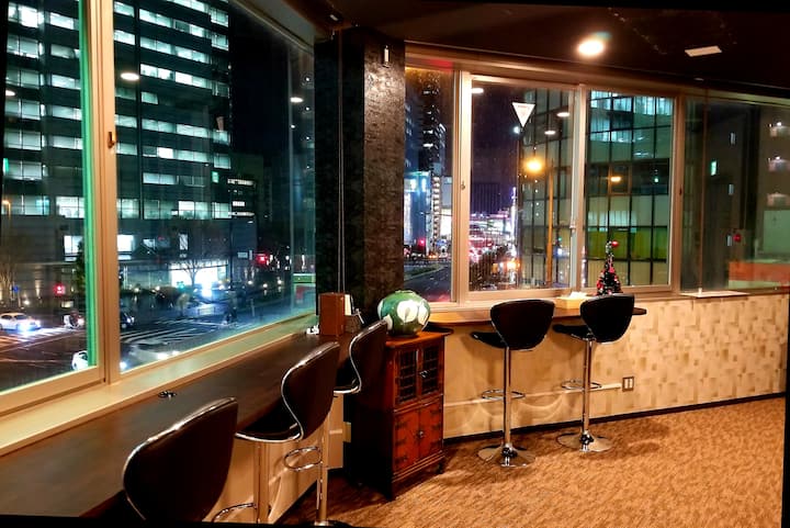 9min From Stn｜max 8ppl W｜ Simmons Bed + Night View - Sendai