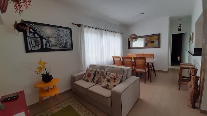 Rota 618 - Apto Memorável/2 Quartos/2 Banh./1 Vaga - Guarujá